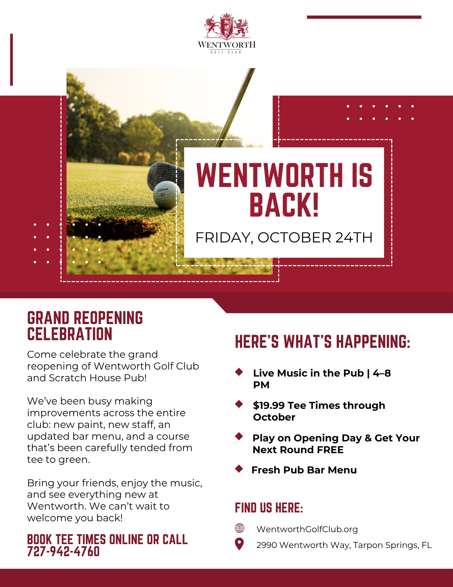 Wentworth Golf Club | Tarpon Springs Golf